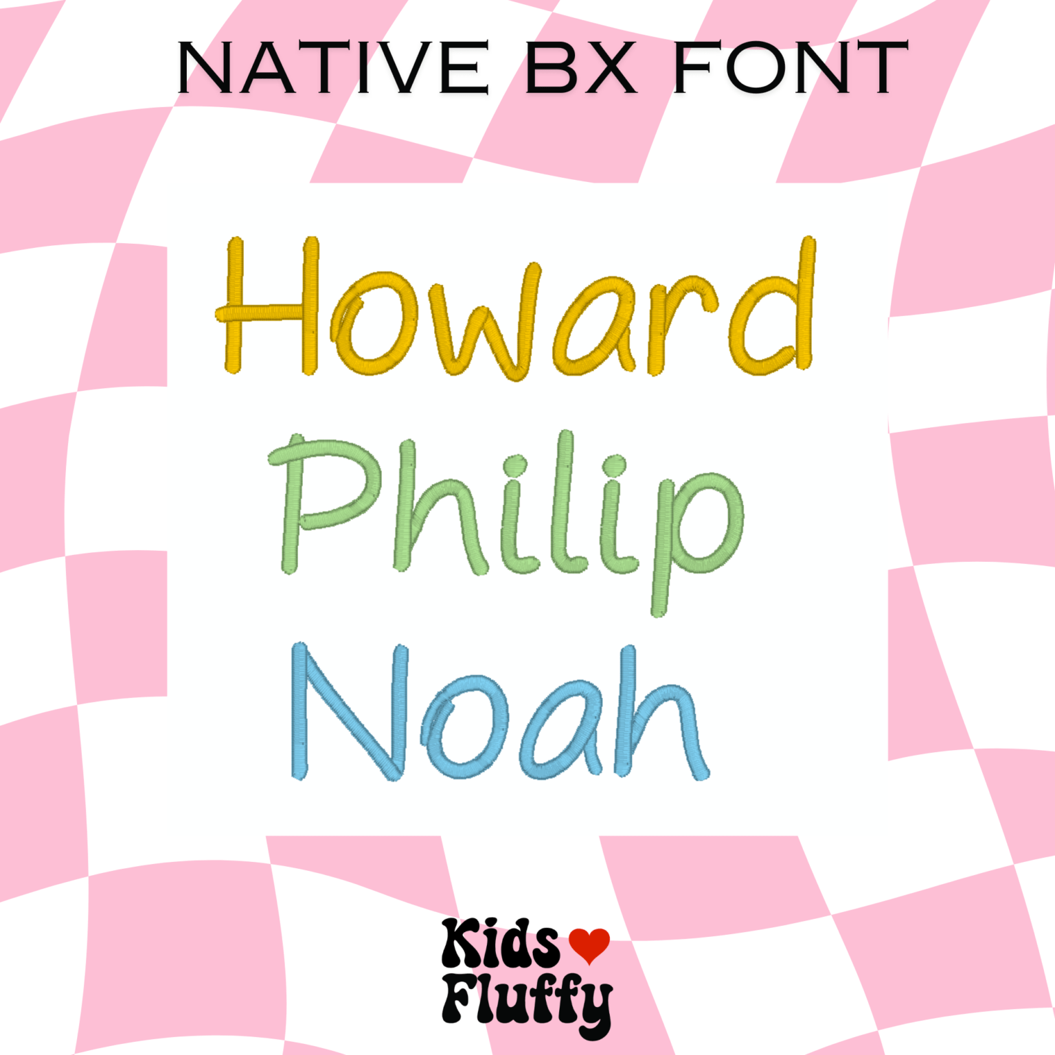 As-Cute Native BX Font - Kidsfluffy Embroidery Pattern