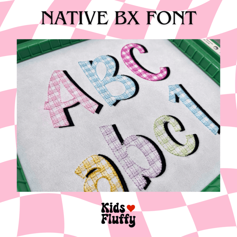 Beautiful Shadow Native BX Font - Kidsfluffy Embroidery Pattern