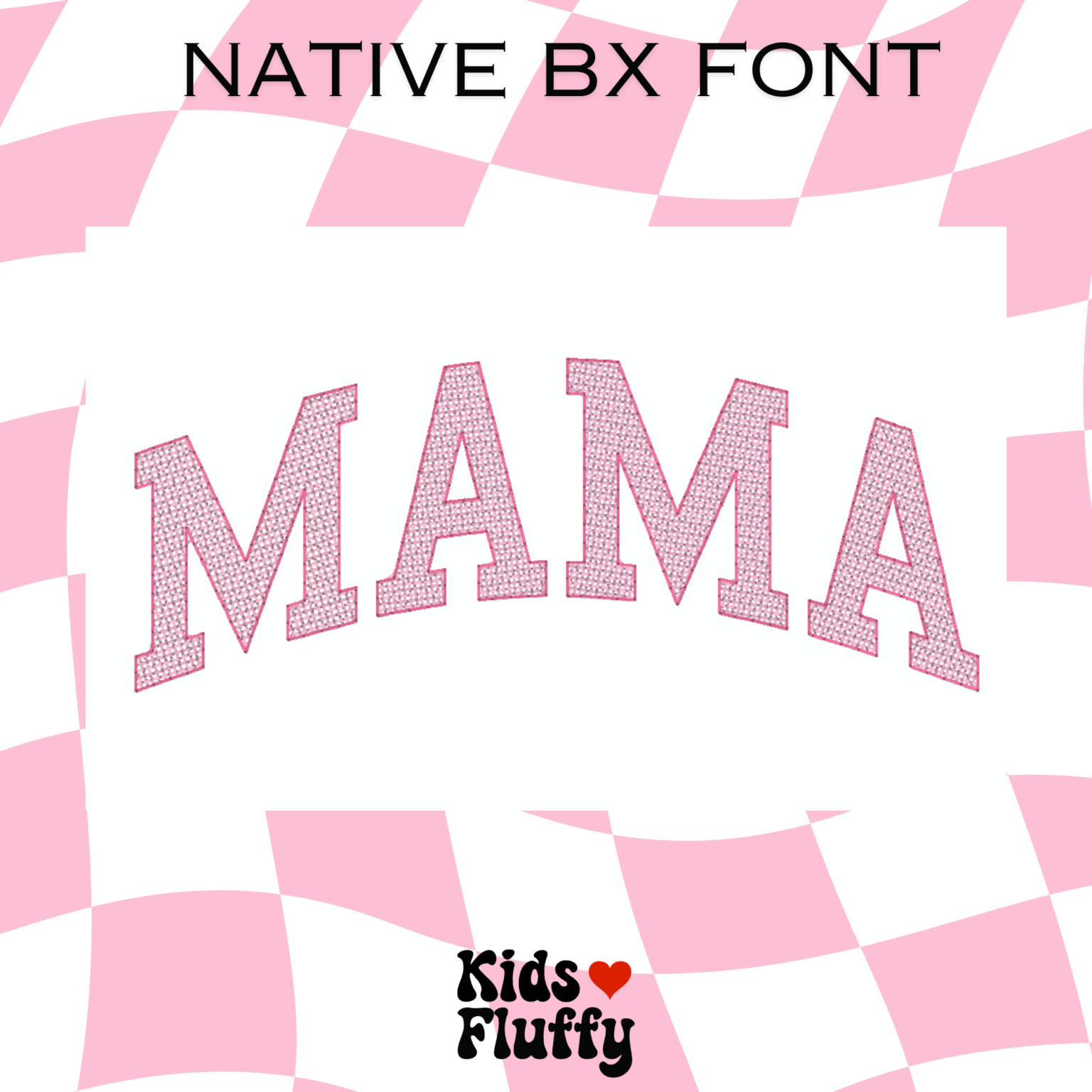 College Decorative Native BX Font - Kidsfluffy Embroidery Pattern