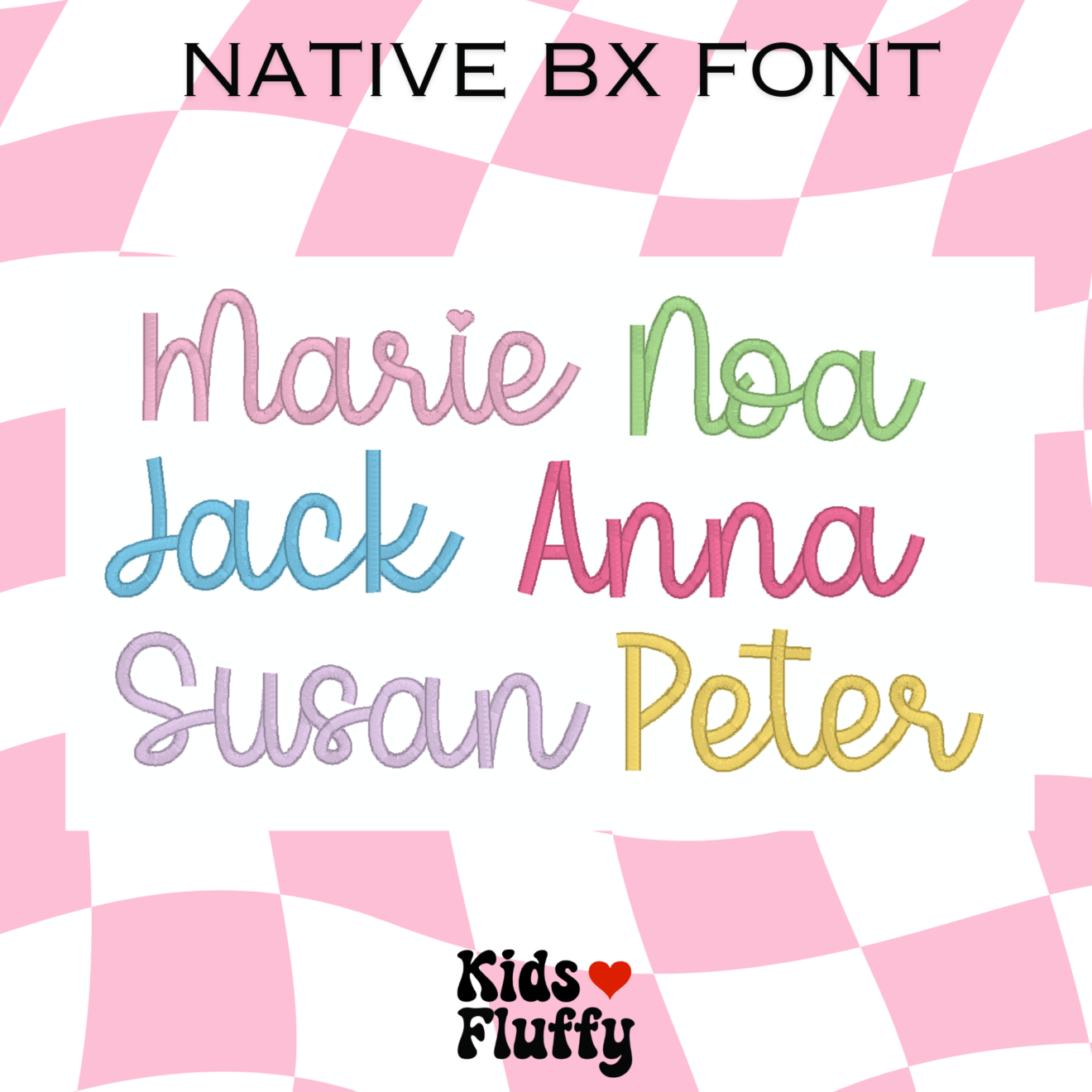 Native BX Fonts Archives - Kidsfluffy Embroidery Pattern