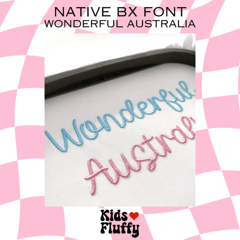 Wonderful Australia Native BX Font - Kidsfluffy Embroidery Pattern