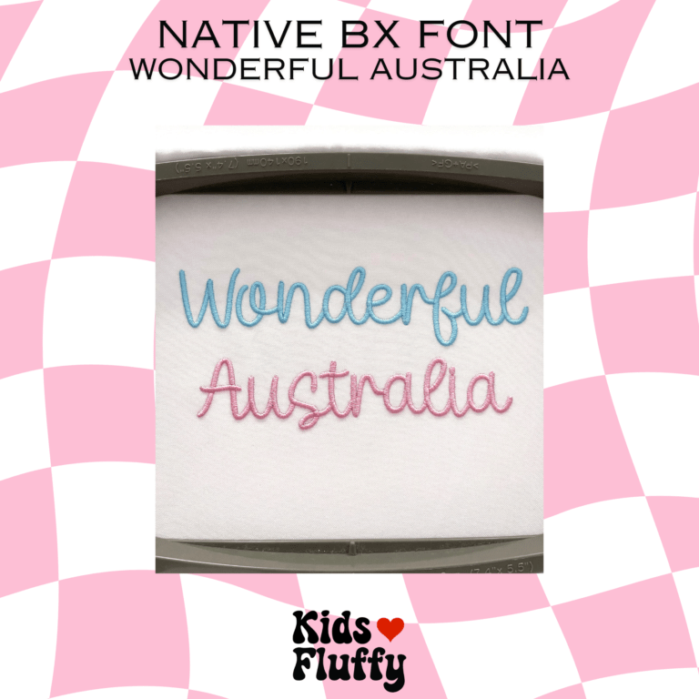 Wonderful Australia Native BX Font - Kidsfluffy Embroidery Pattern