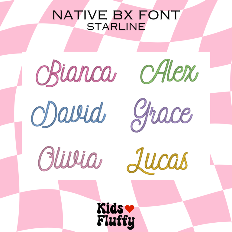 Starline Native BX Font - Kidsfluffy Embroidery Pattern